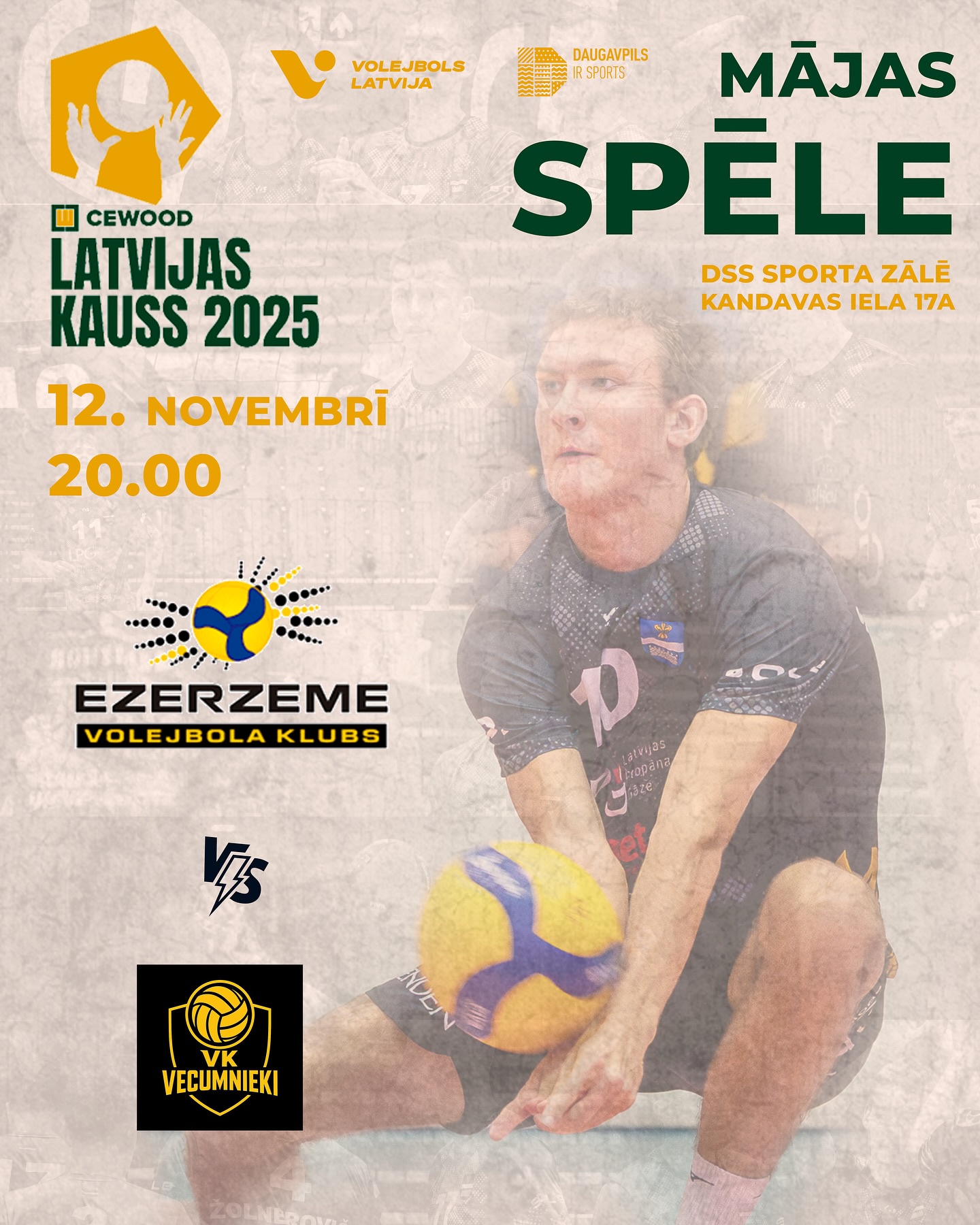 Афиша Даугавпилса - Cewood Latvia Cup 2025 среди мужчин